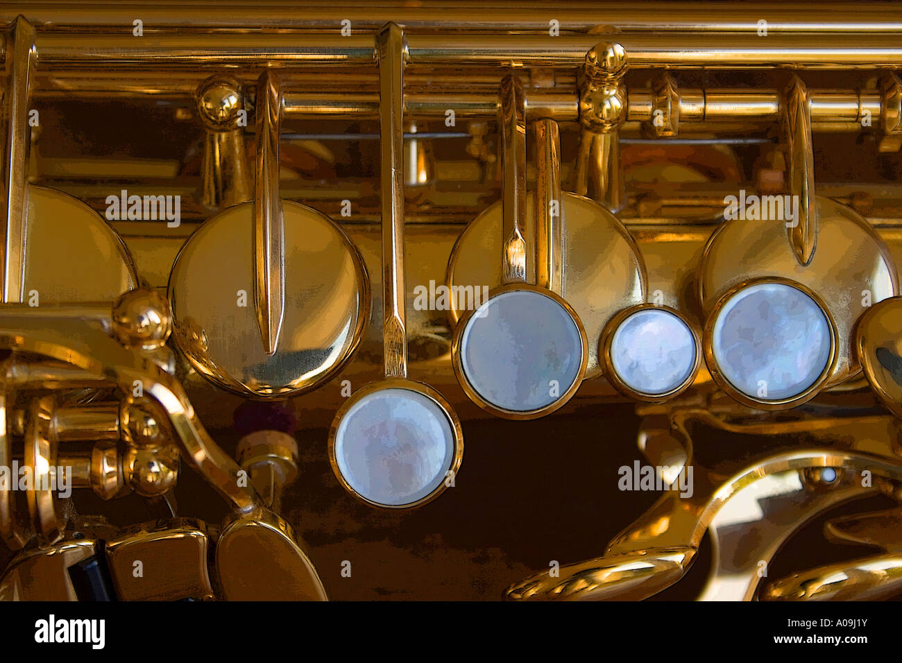 Saxophone Keys Close Up