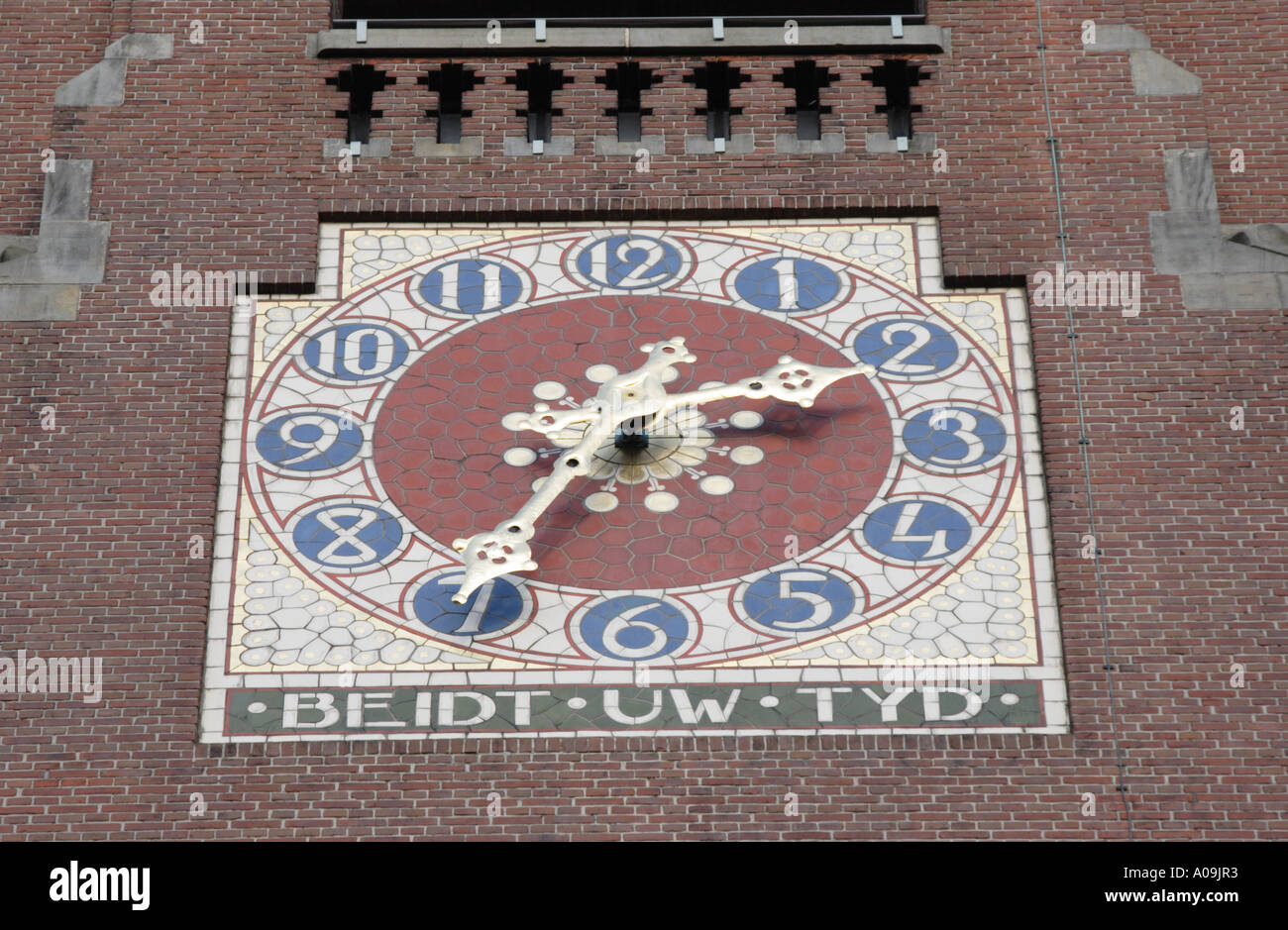 Clock of the Beurs van Berlage, the old Stock Exchange in Amsterdam ...
