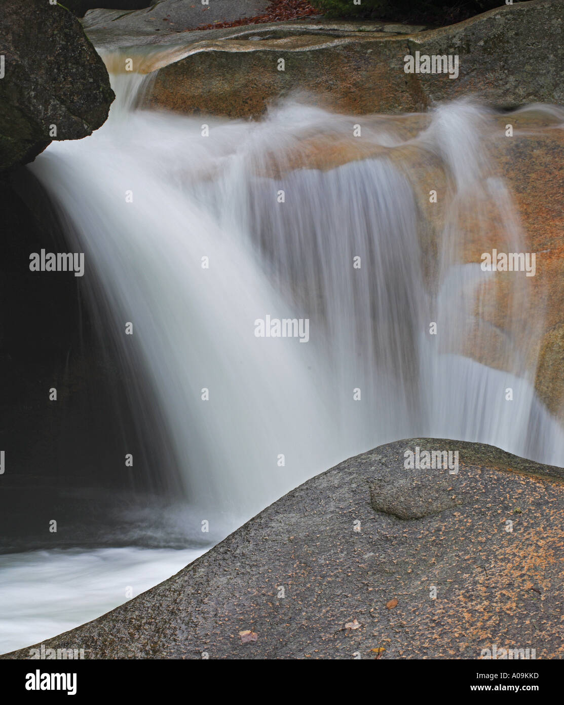 The Basin Waterfall in the white mountains national forest in New ...