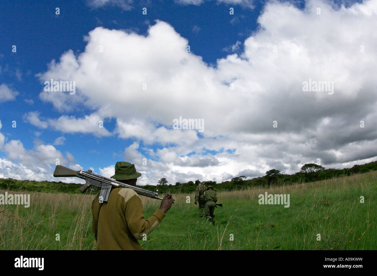 Rangers from the Kenya Wildlife Service (KWS) patrolling Nairobi ...