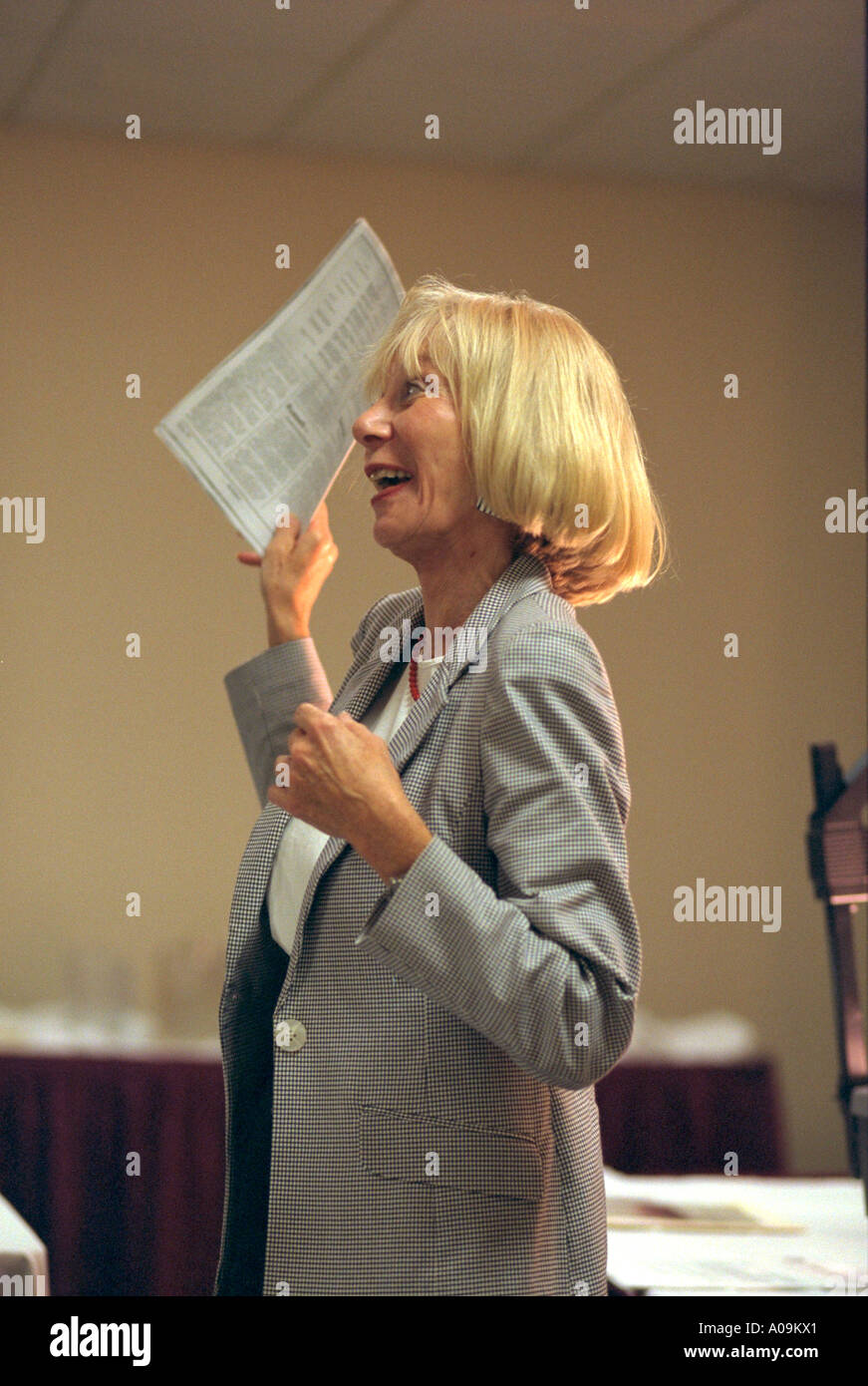 Professor age 60 lecturing at meeting. Minneapolis Minnesota USA Stock ...