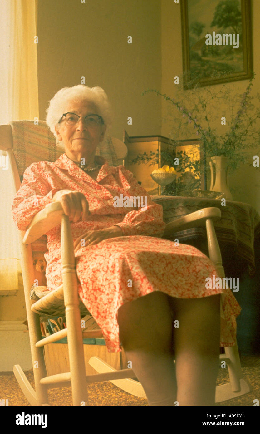 Old Woman Rocking Chair Stock Photos & Old Woman Rocking Chair Stock ...