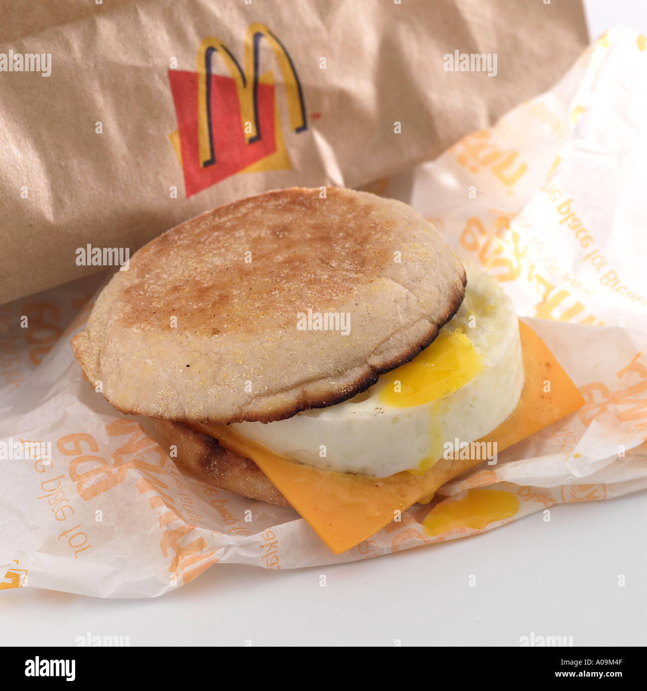 McDonalds Egg McMuffin Keywords takeaway Stock Photo - Alamy