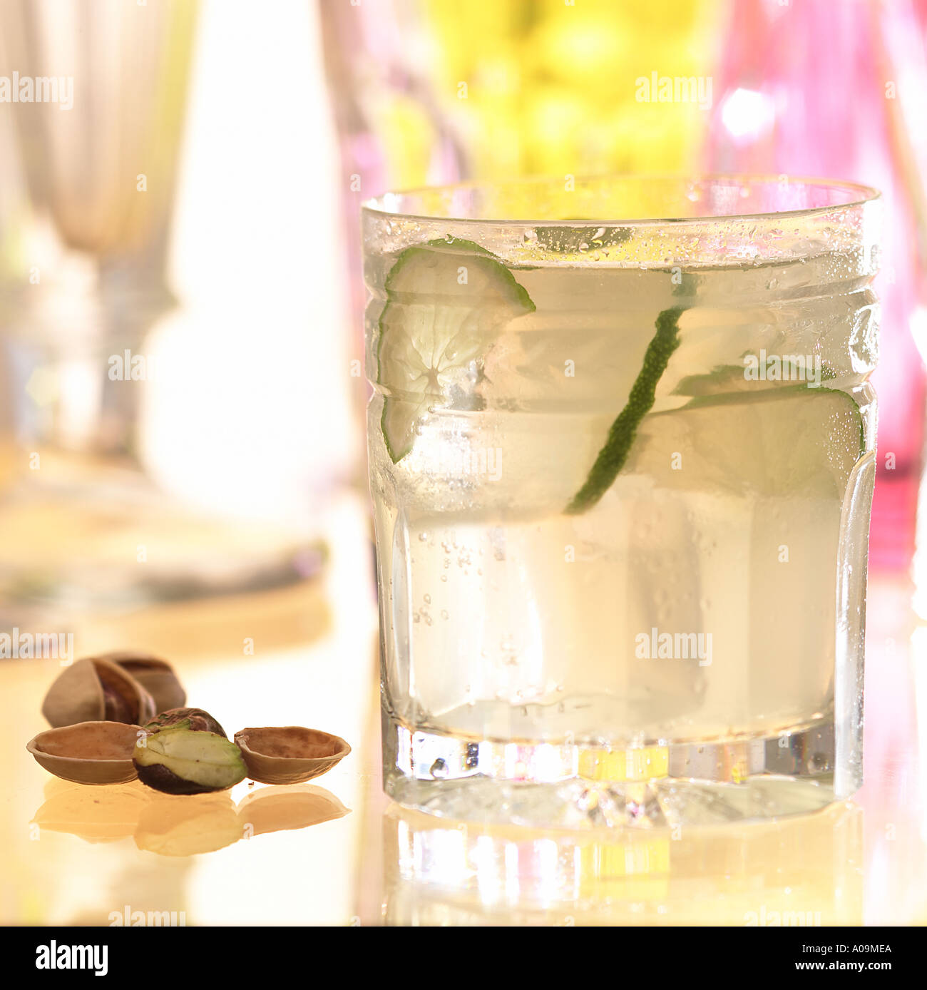 Cocktail Gimlet Gin lime soda Keywords drink alcohol Stock Photo - Alamy