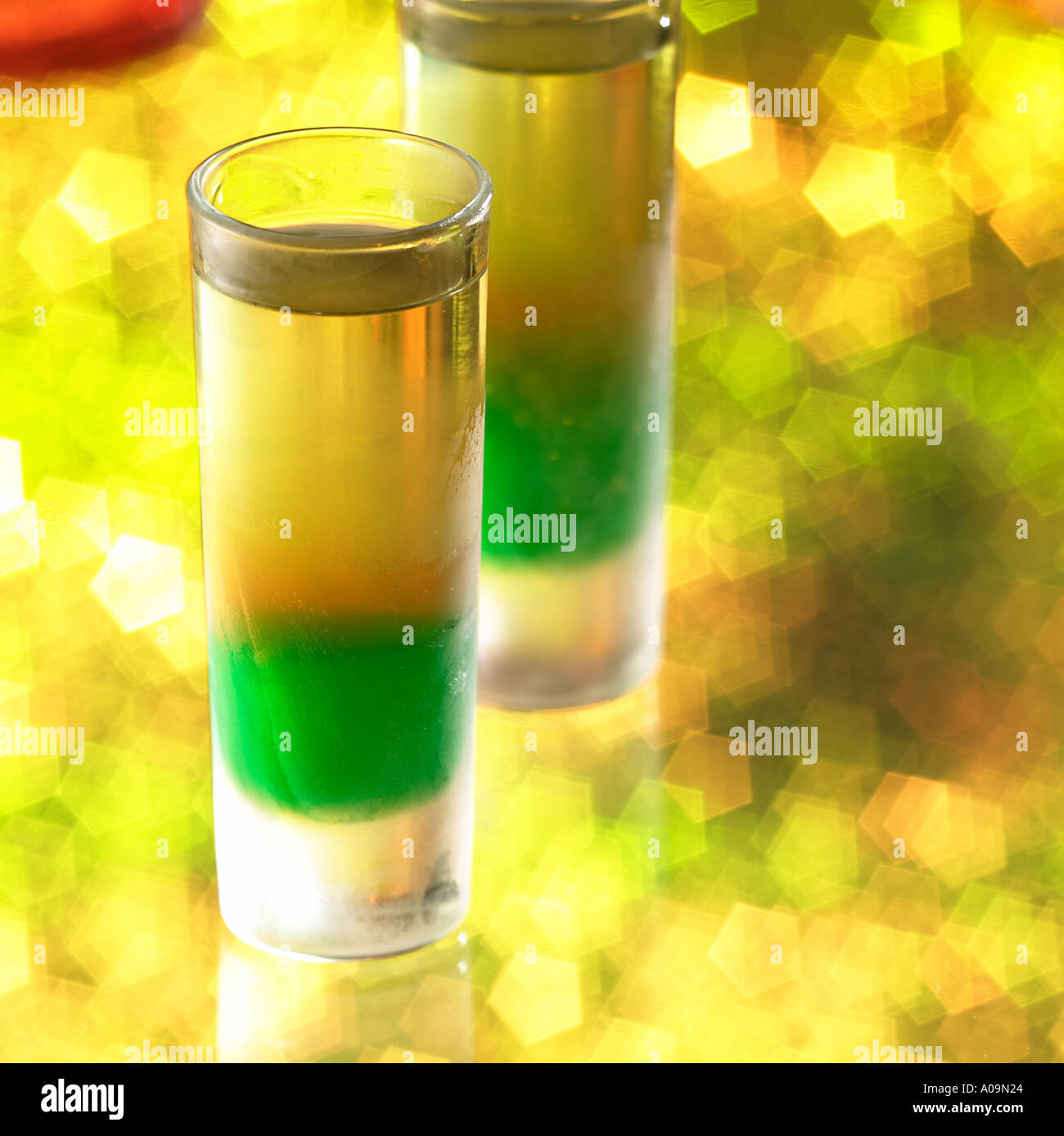 Cocktail Aurora Borealis Vodka or Grappa Green Chartreuse Orange ...