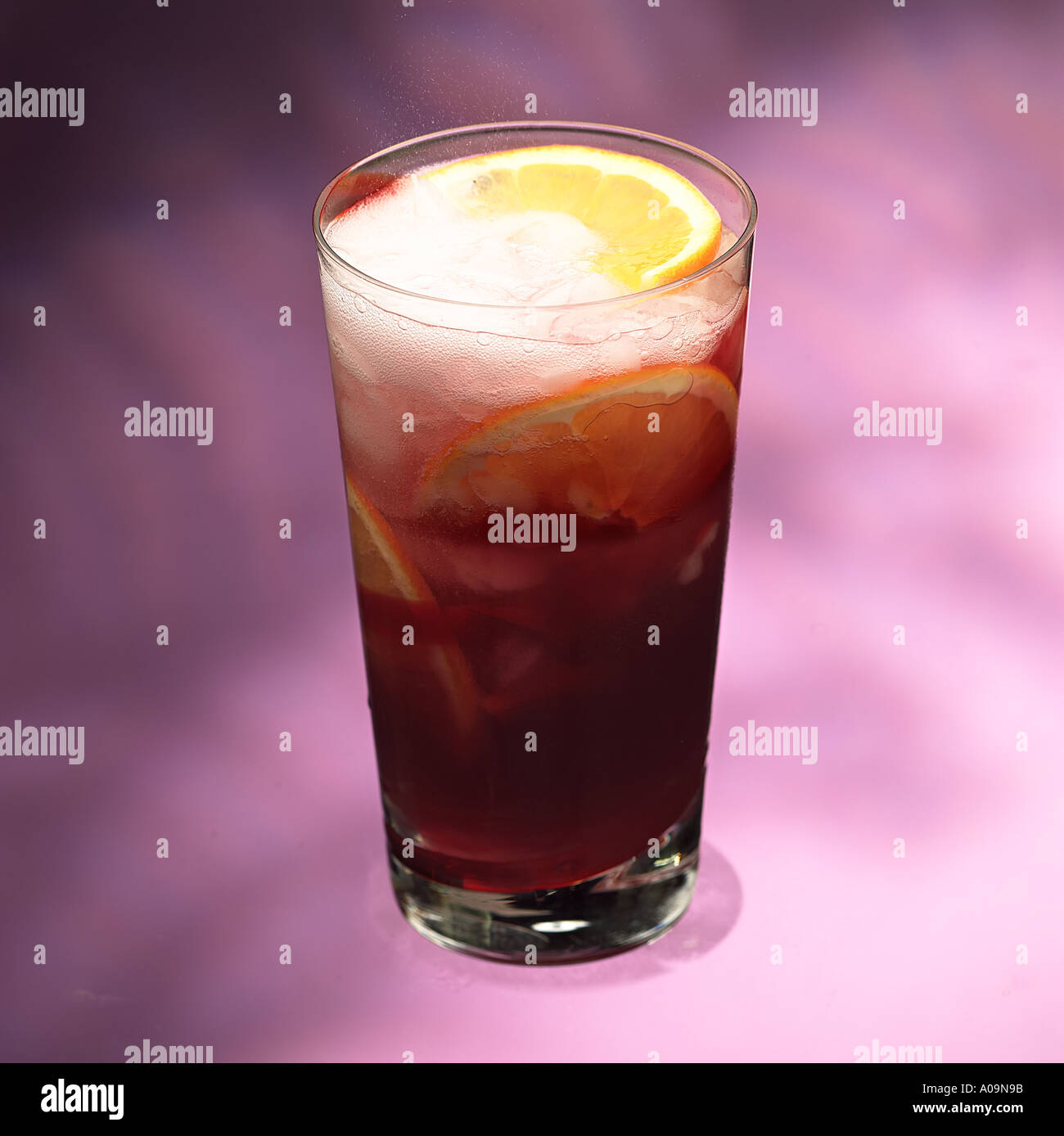 Cocktail Rum Coke White rum ice cubes topped up with Cola slices of ...