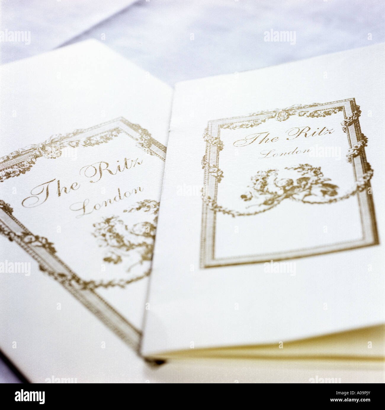 food menus at the Ritz London England UK Stock Photo - Alamy