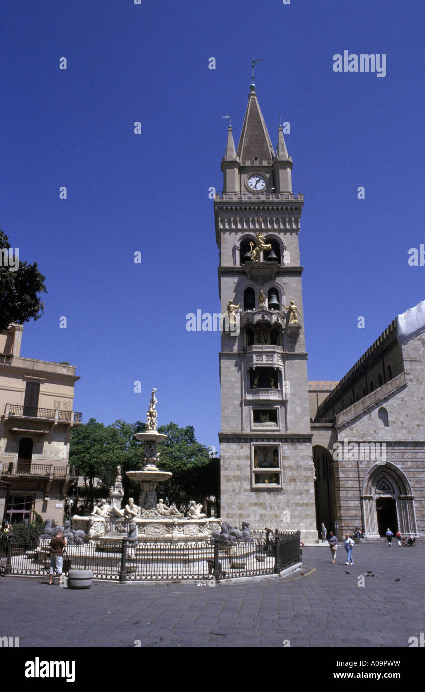 The cathedrale of Messina, Sicily, Italy Stock Photo - Alamy