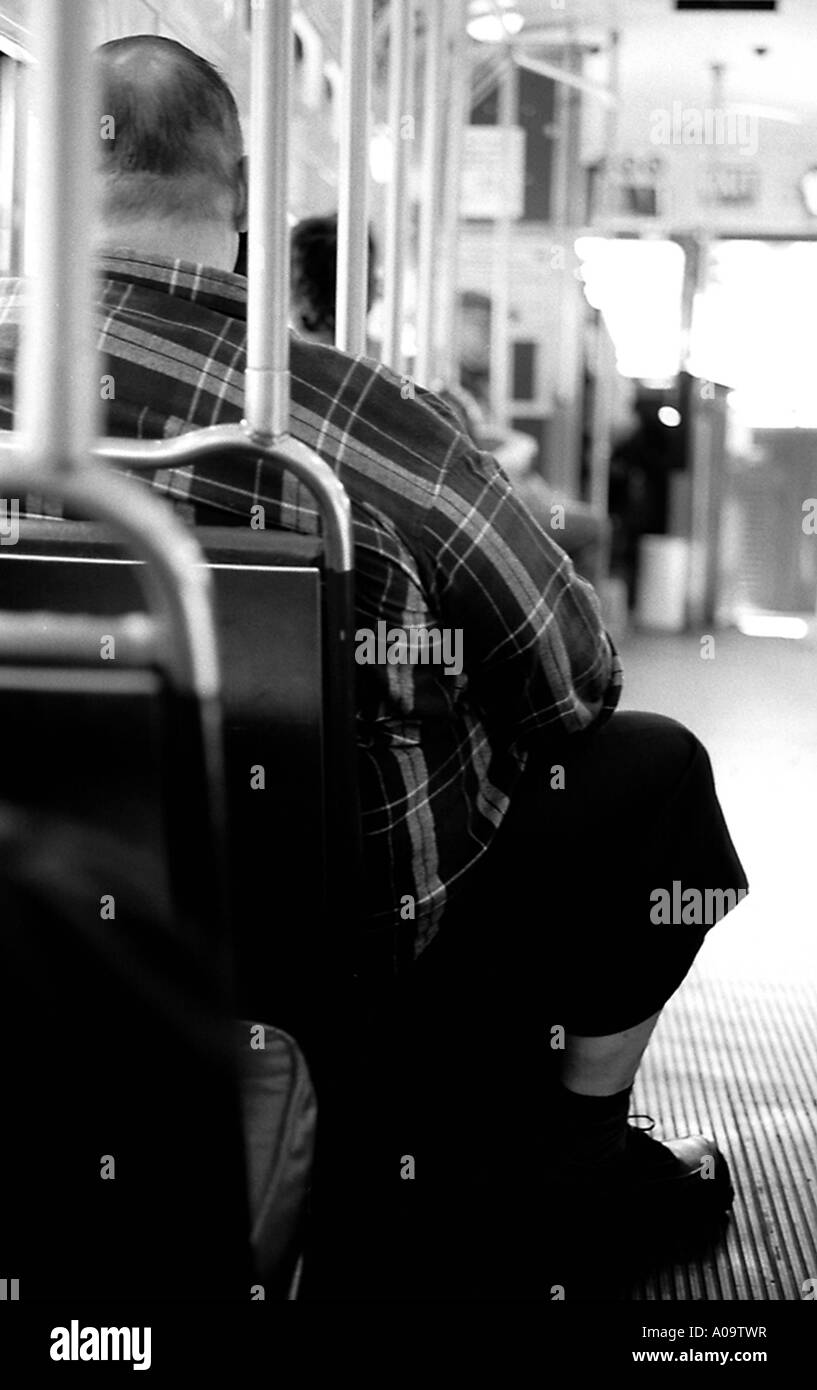 Man on bus Stock Photo - Alamy