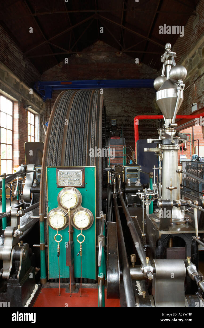 Steam engine that once powered a cotton mill in Burnley Lancashire now ...