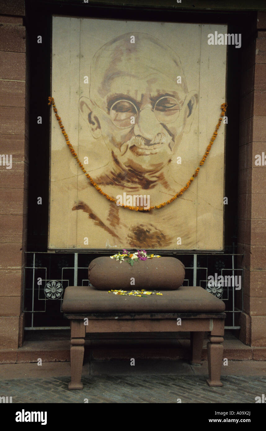 North India Local Caption Gandhi Monument Birla House Stock Photo - Alamy
