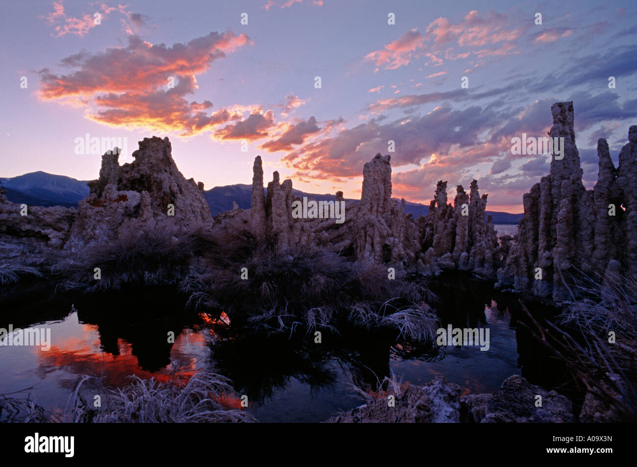 SUNSET colors TUFA make for a strange landscape at MONO LAKE S SOUTH ...