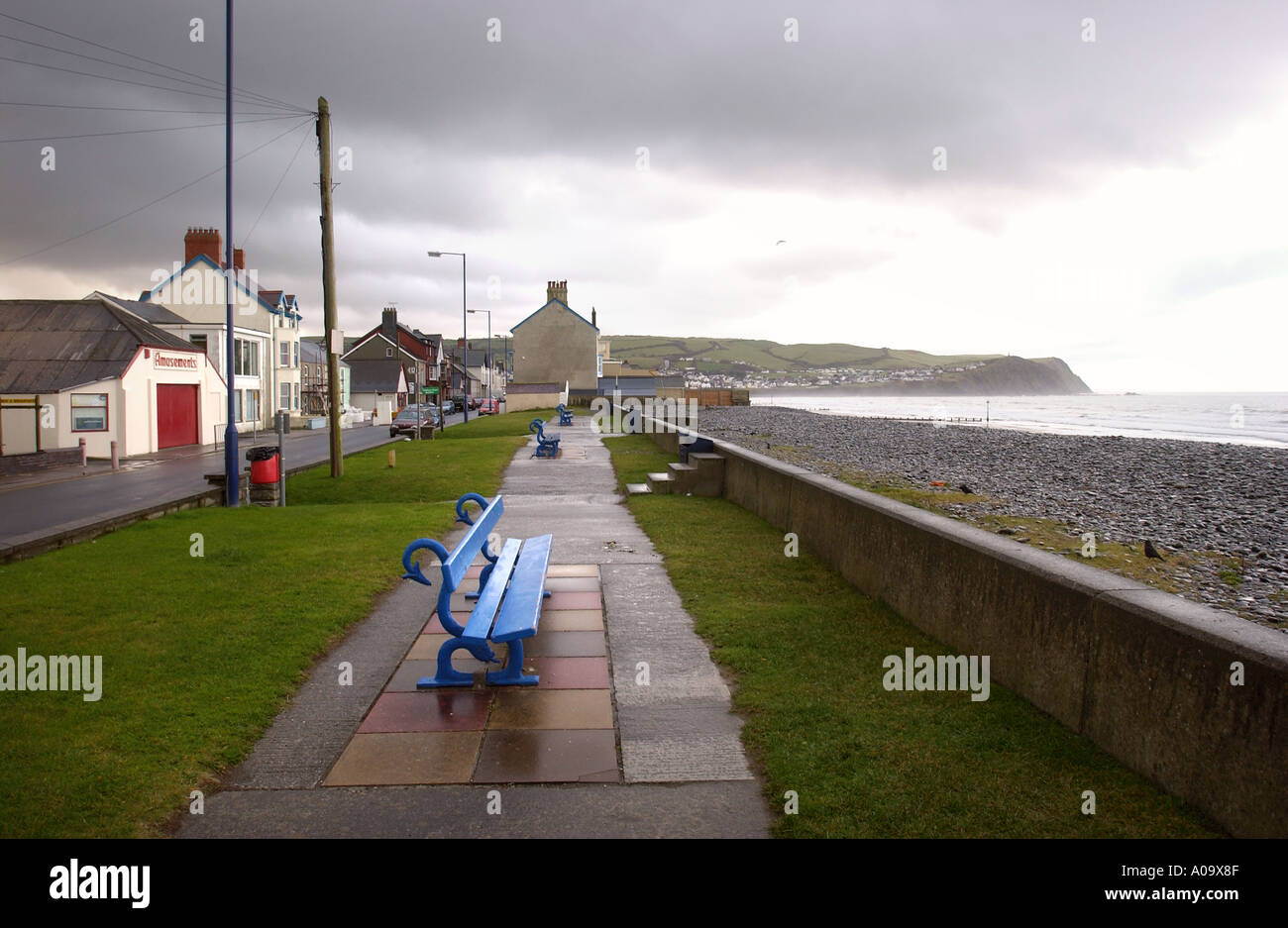 THE TOWN OF BORTH IN WEST WALES UK Stock Photo - Alamy