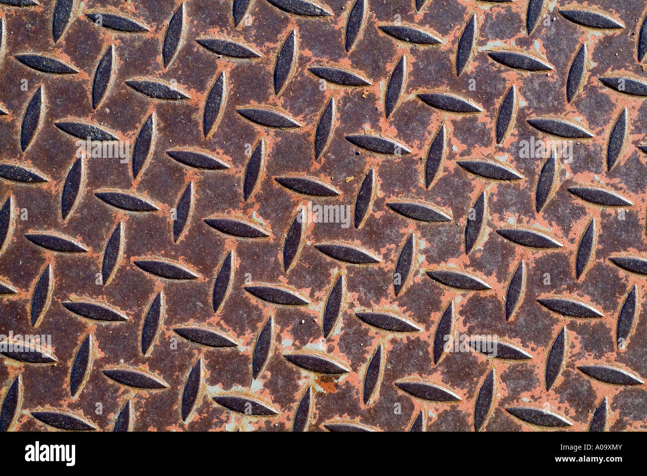 Metal plate with tread patterns form an Urban texture Stock Photo - Alamy