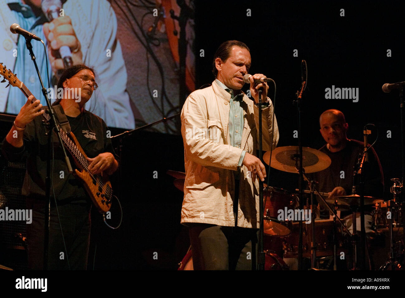 KURT ELLING Vocals performs with JIMMY HASLIP Bass and MARCUS BAYLOR ...