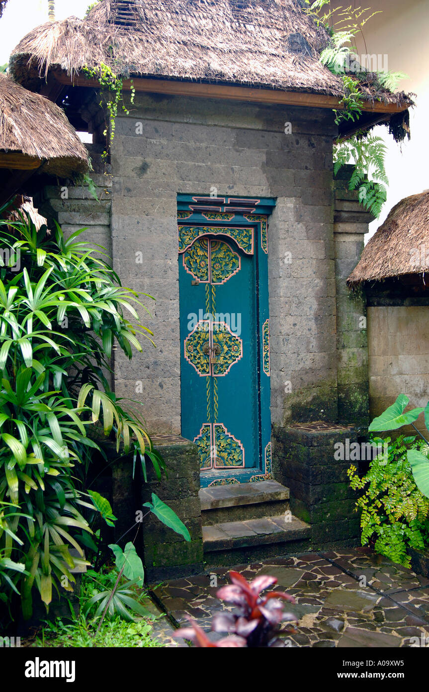 Entrance Door in Balinese House Stock Photo - Alamy