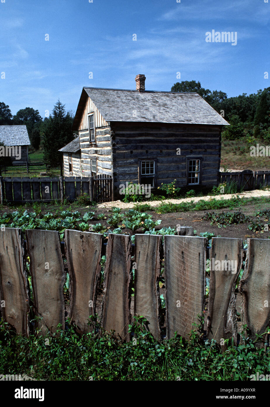 Historic pioneer FARMHOUSE in OLD WORLD WISCONSIN WISCONSIN Stock Photo ...