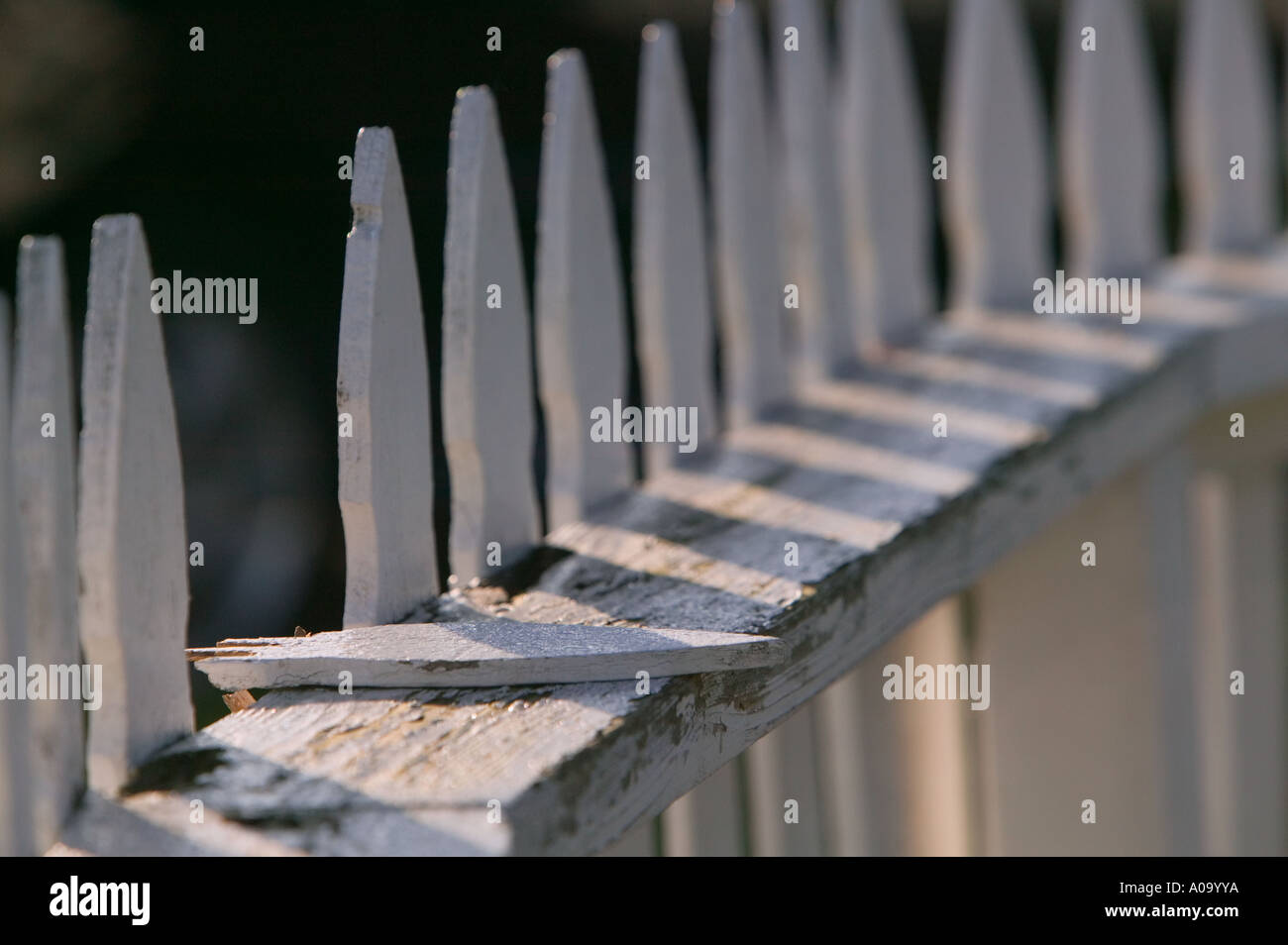 Broken fence neighborhood hi-res stock photography and images - Alamy