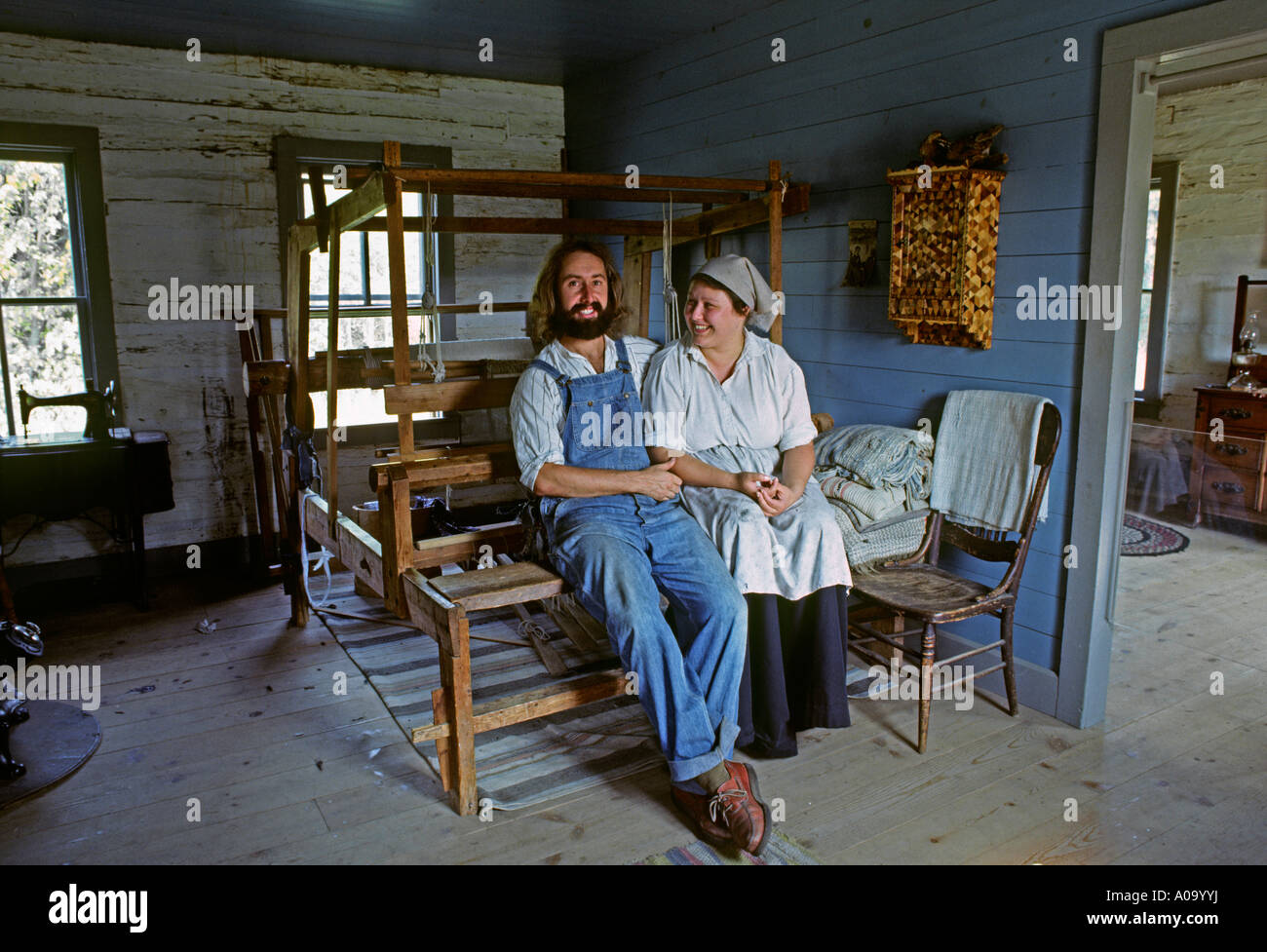 PIONEER COUPLE in historic FARMHOUSE in OLD WORLD WISCONSIN WISCONSIN ...