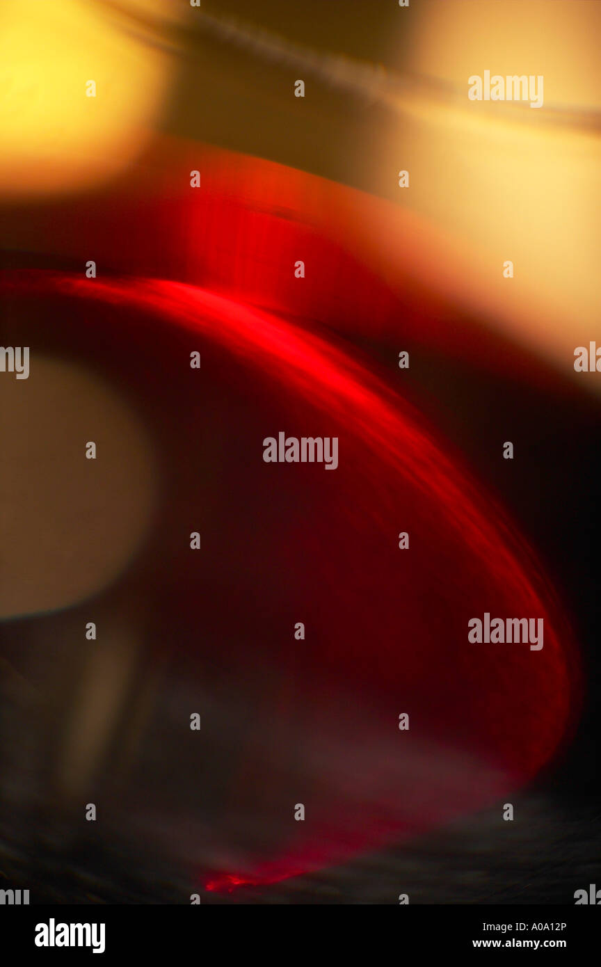 ABSTRACT RED WINE GLASS AND BOTTLE Stock Photo - Alamy