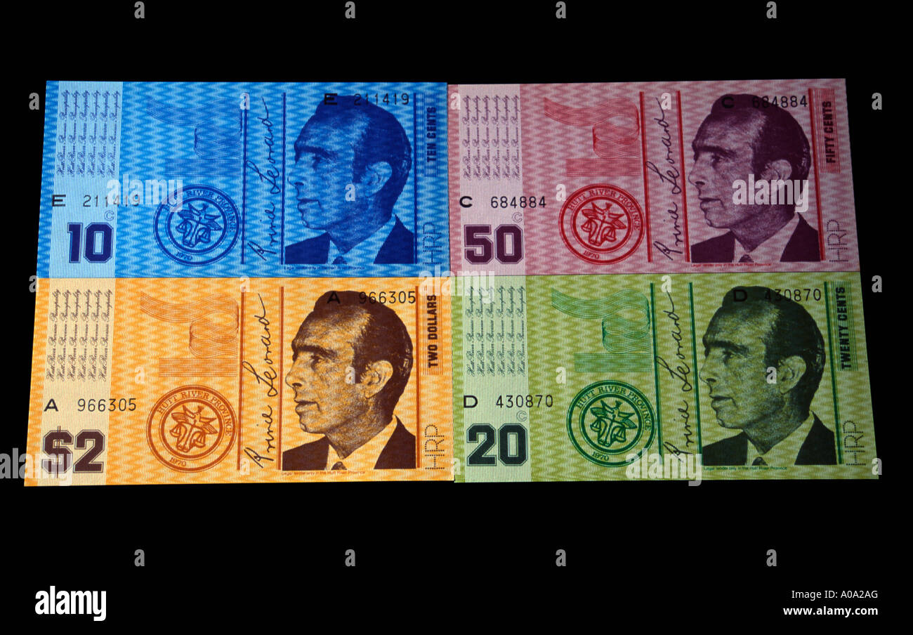 Dollar and cent notes - currency of Principality of Hutt River, a self ...