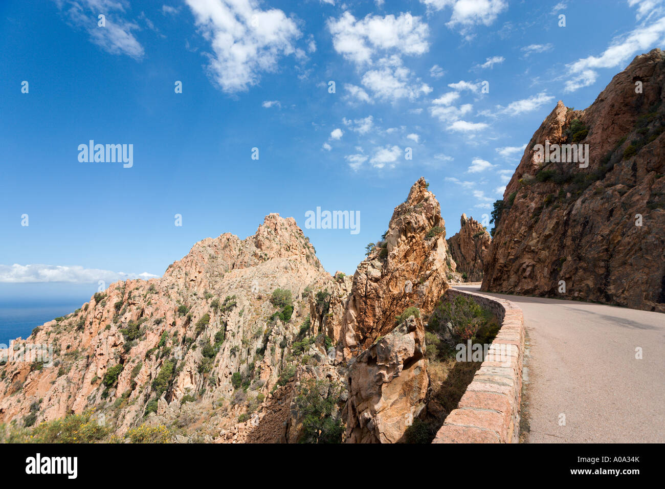 Les Roches Rouges (Red Rocks) on the coast road between Piana and Porto ...