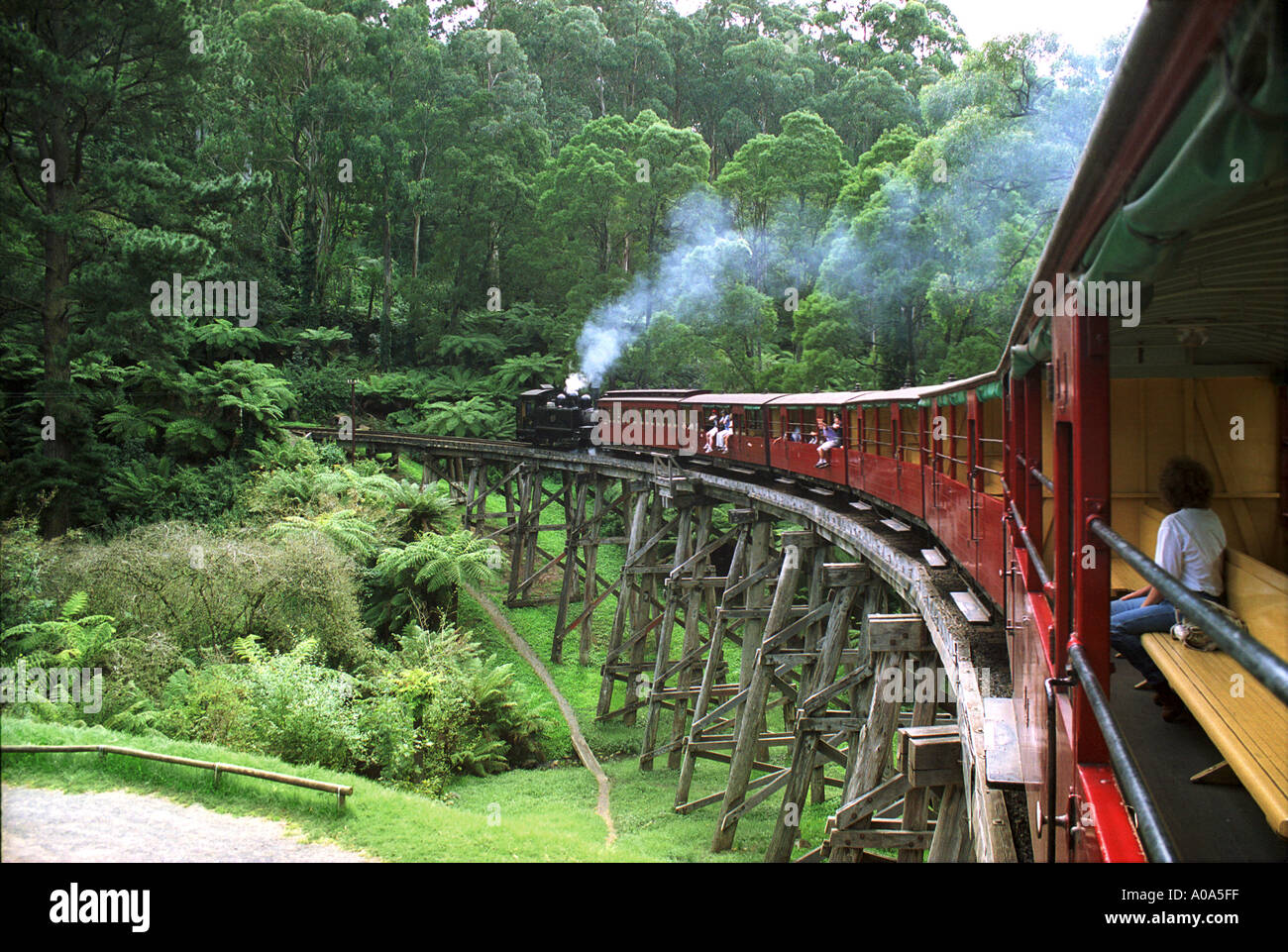 Puffing Billy steam train Belgrave Australia Stock Photo - Alamy