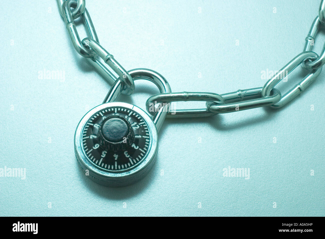 Combination Lock and Chain Stock Photo - Alamy