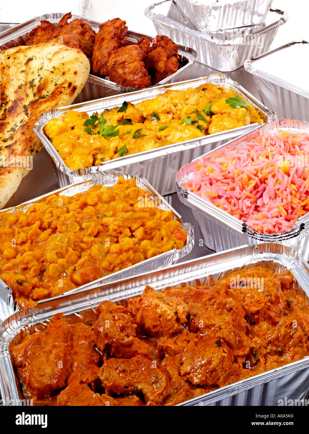 INDIAN FOOD TAKE AWAY SELECTION Stock Photo - Alamy