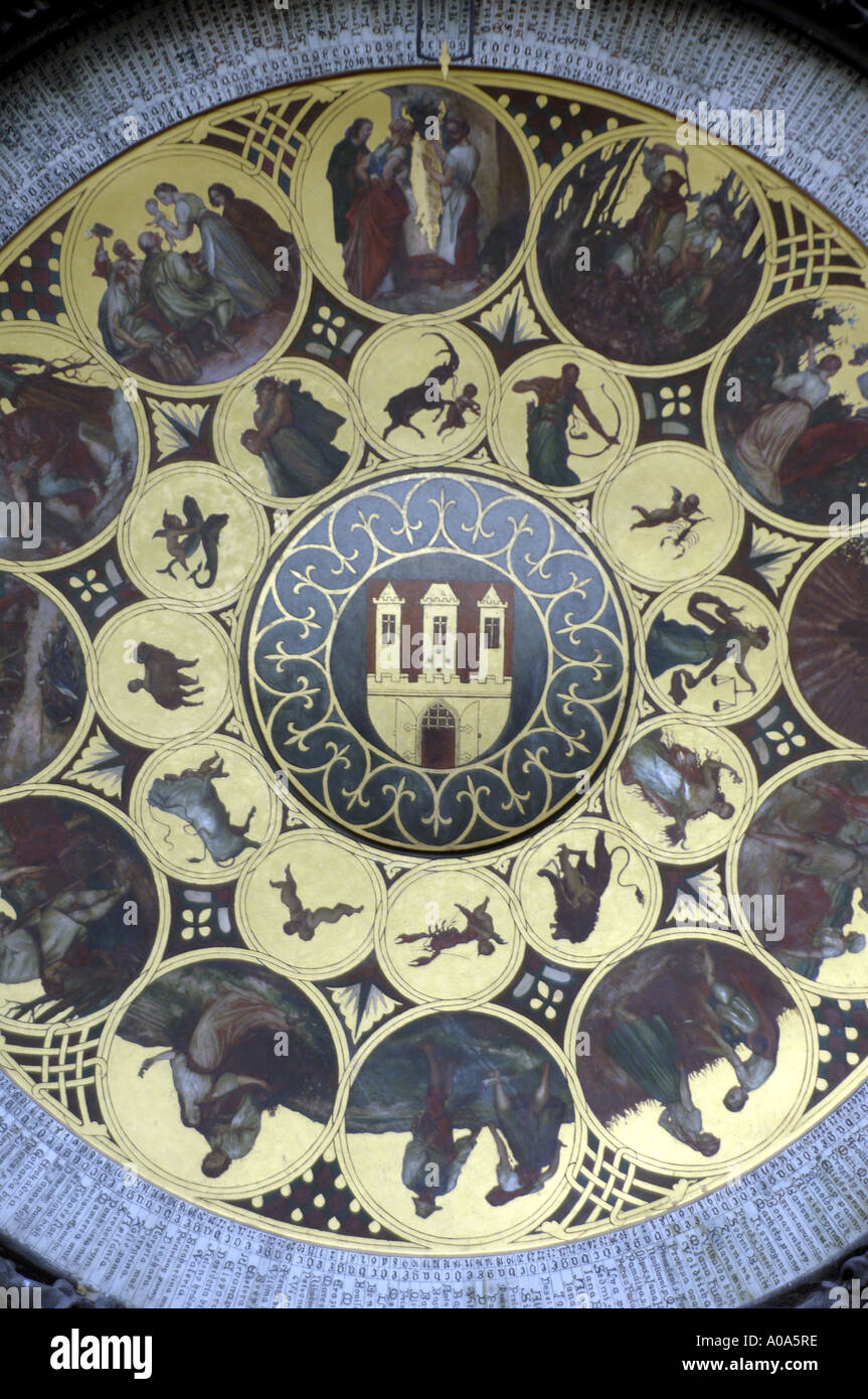 clock face astrology Stock Photo - Alamy