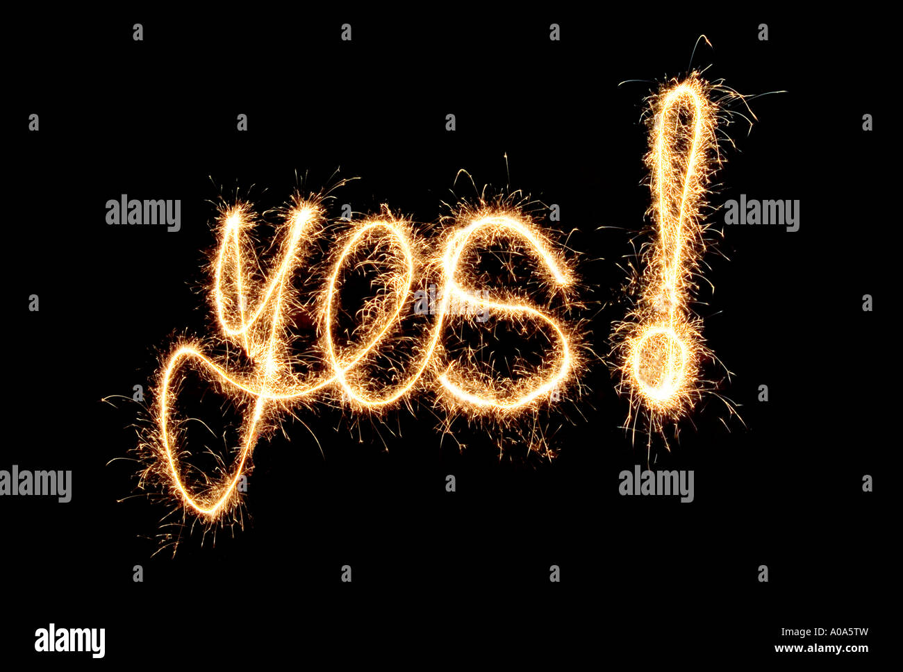 Yes exclamation mark written hi-res stock photography and images - Alamy