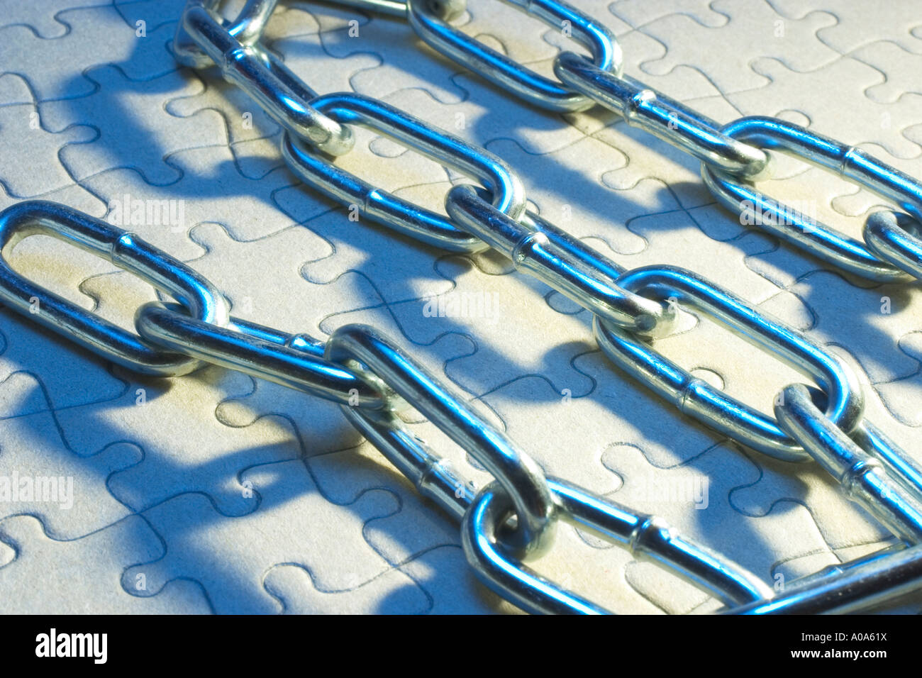 Chains on Jigsaw Puzzle Stock Photo - Alamy