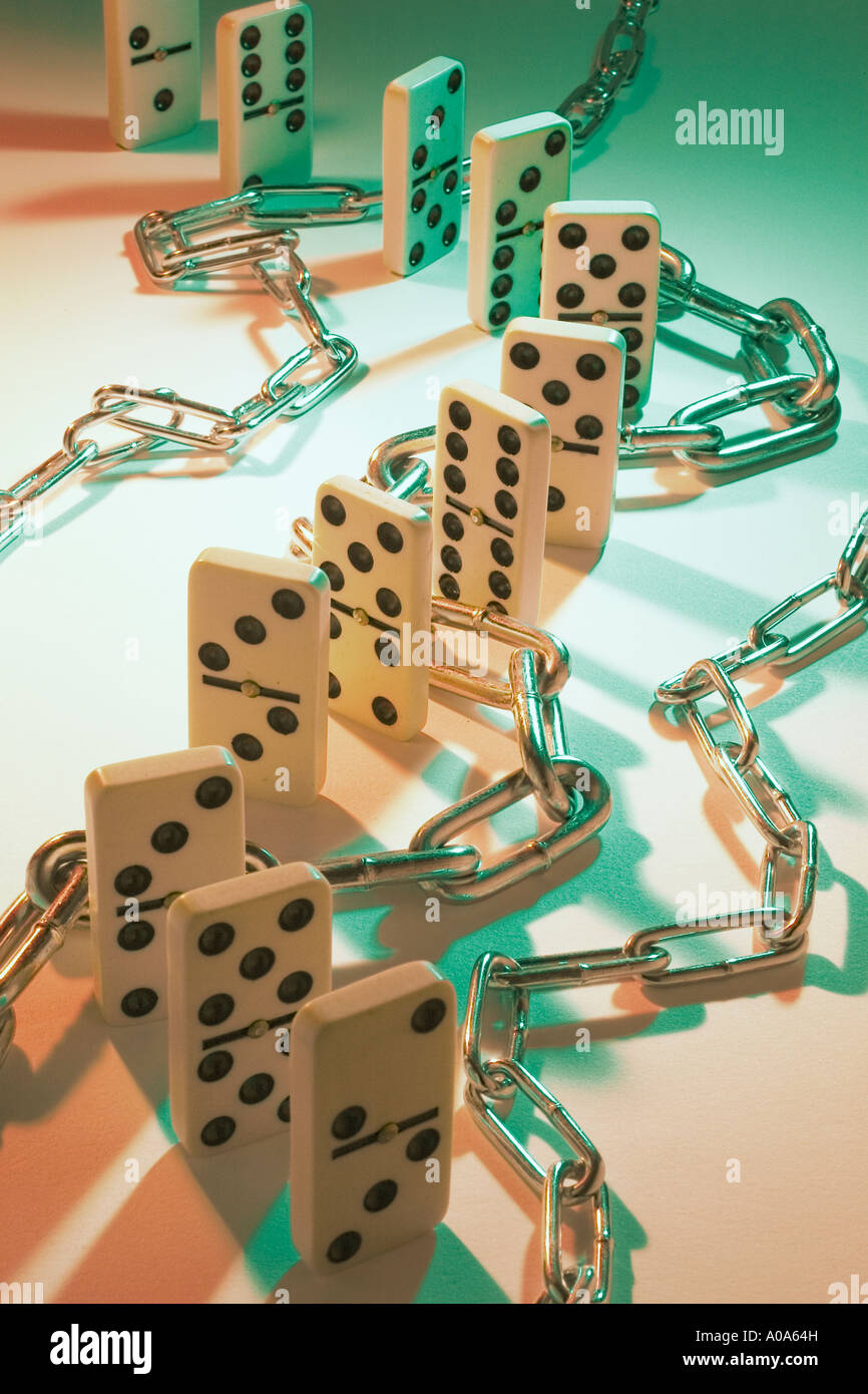 Dominoes and Chains Stock Photo - Alamy