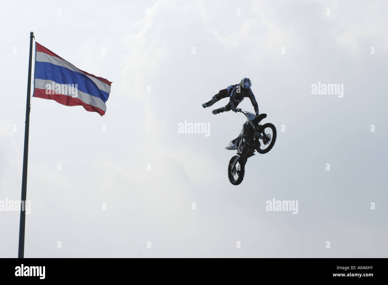 Moto X stunt rider Justin Homan at the Thailand X Games Cup 2005 Stock ...