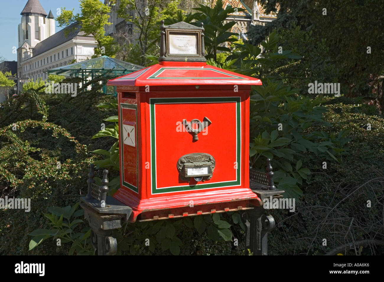 Hungary Budapest Castle District post box Stock Photo - Alamy