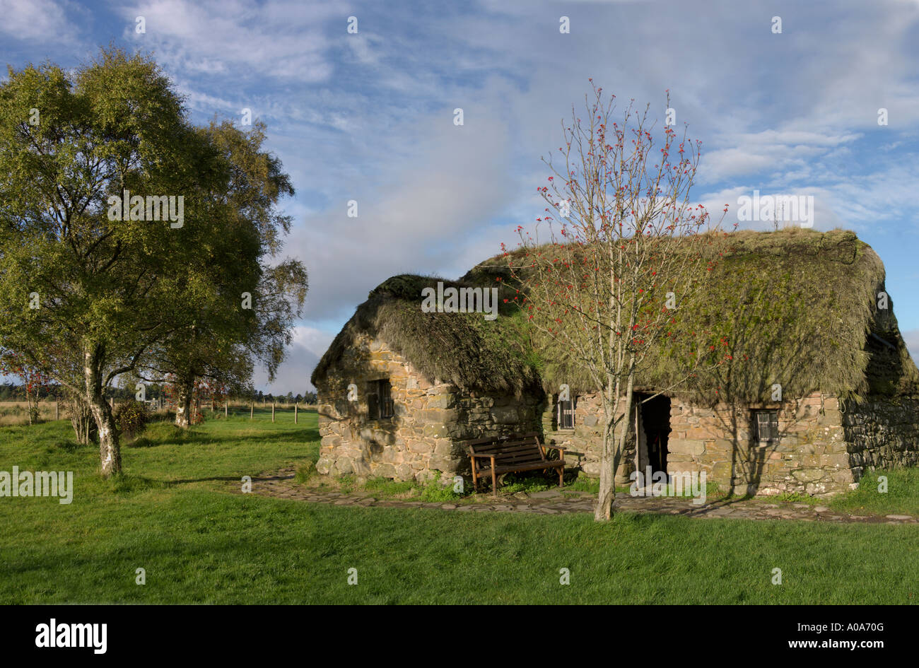 Historic Old Leanach Farmhouse on Culloden Battlefield used by Bonnie ...