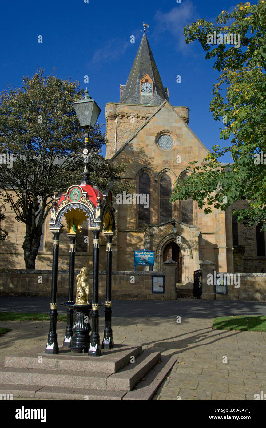Dornoch Cathedral and Victorian Water fountain Dornoch Sutherland ...