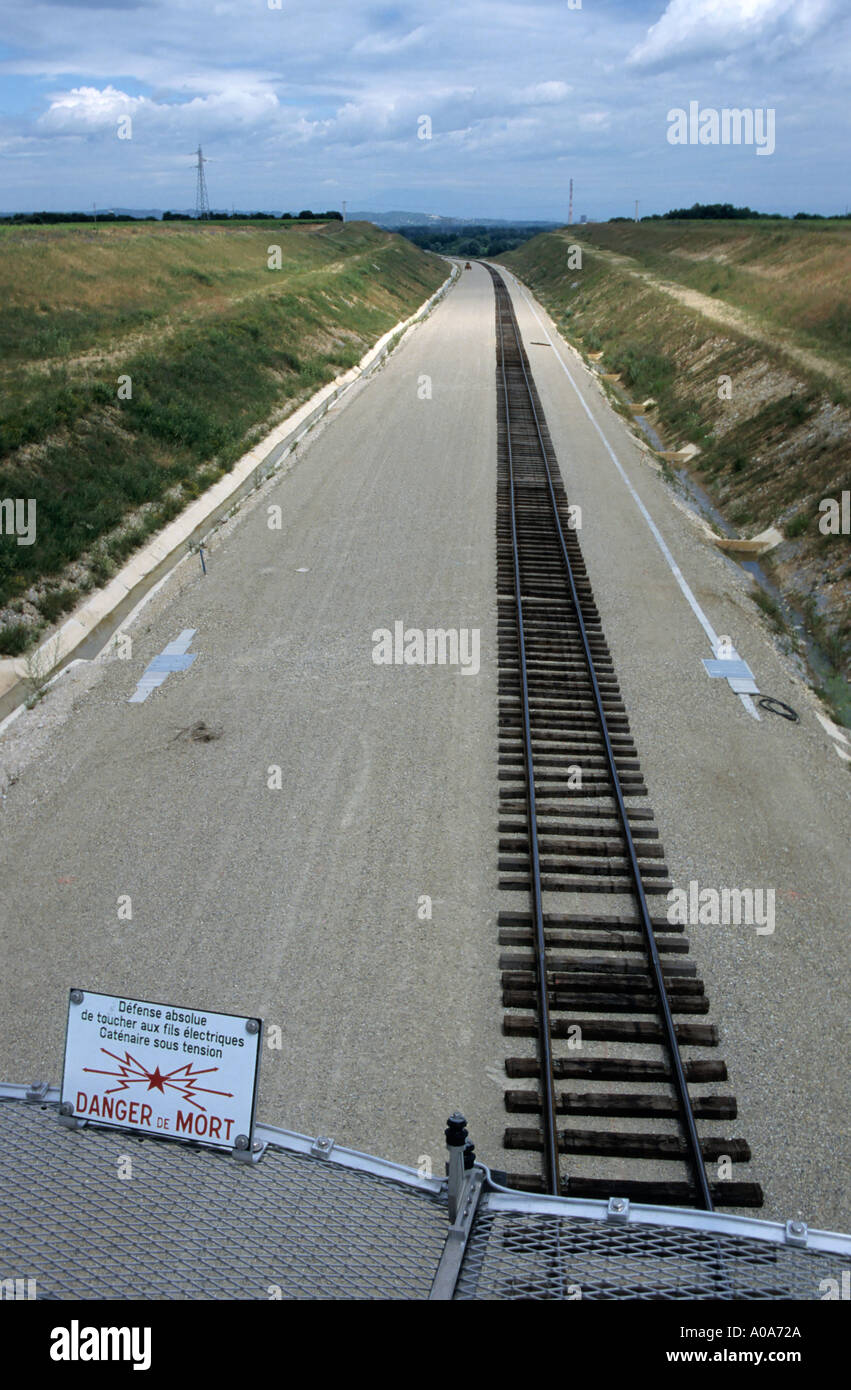 TGV railroad track under construction, France Stock Photo - Alamy