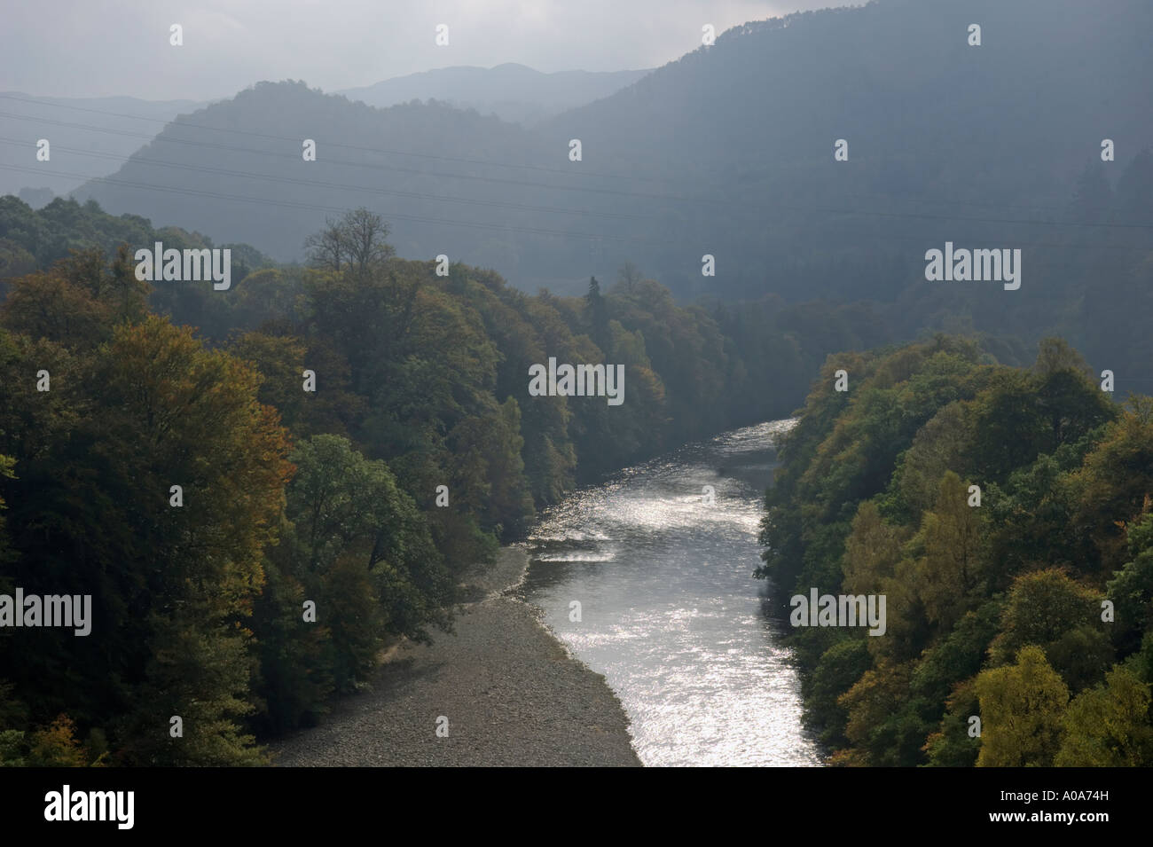 Killiecrankie Pass River Garry Looking south from below Visitor Centre ...