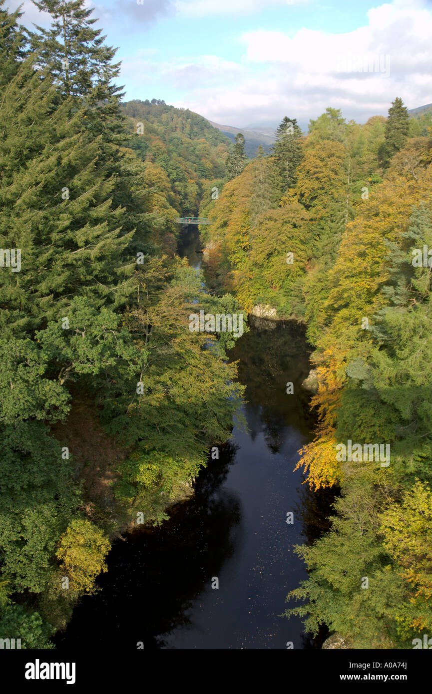 Killiecrankie Pass River Garry Looking north up the pass from below ...