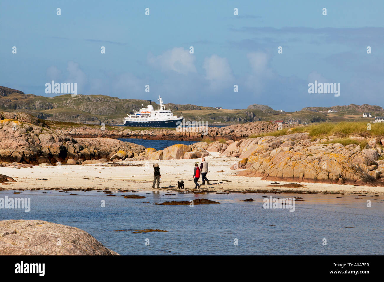 MS Clipper Adventurer in the Sound of Iona from the Isle of Mull Argyll ...