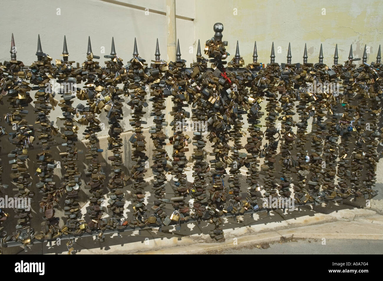 Hungary pecs padlocks on fence hi-res stock photography and images - Alamy