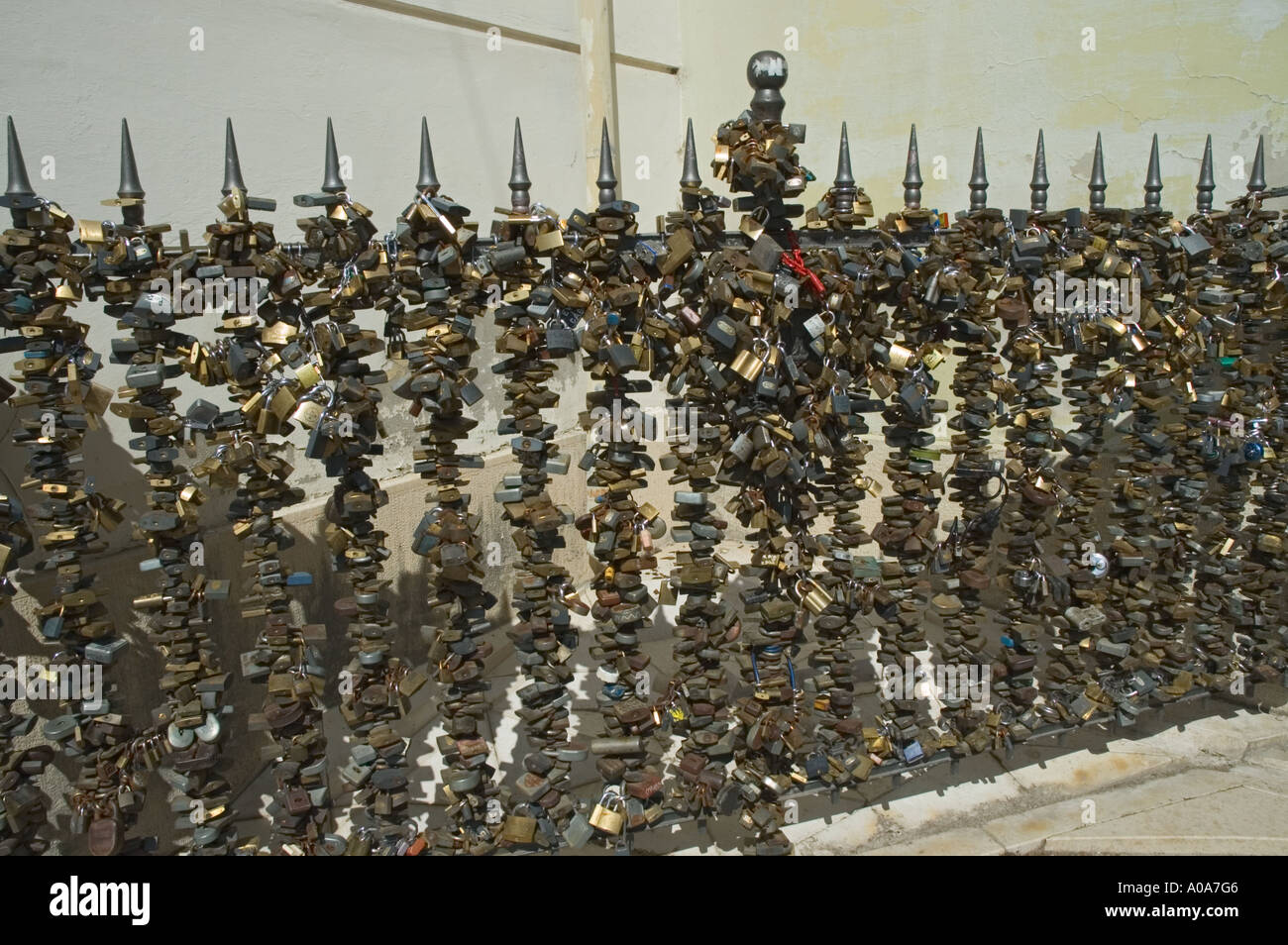 Hungary pecs padlocks on fence hi-res stock photography and images - Alamy