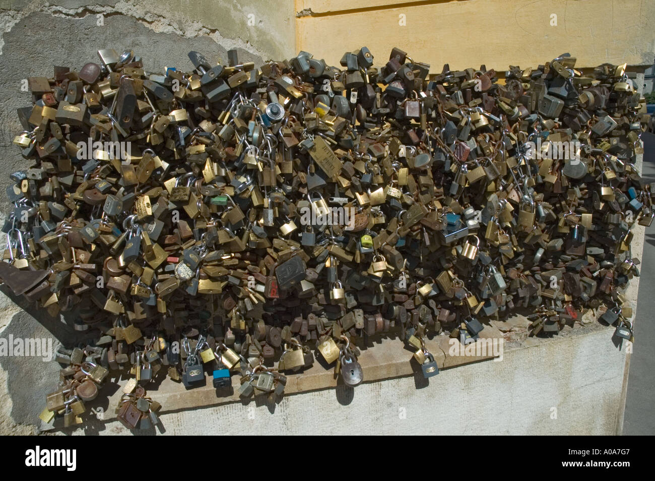 Hungary pecs padlocks on fence hi-res stock photography and images - Alamy