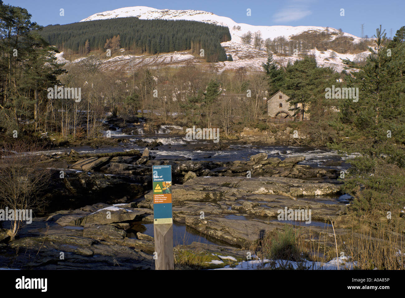 Winter falls of dochart hi-res stock photography and images - Alamy
