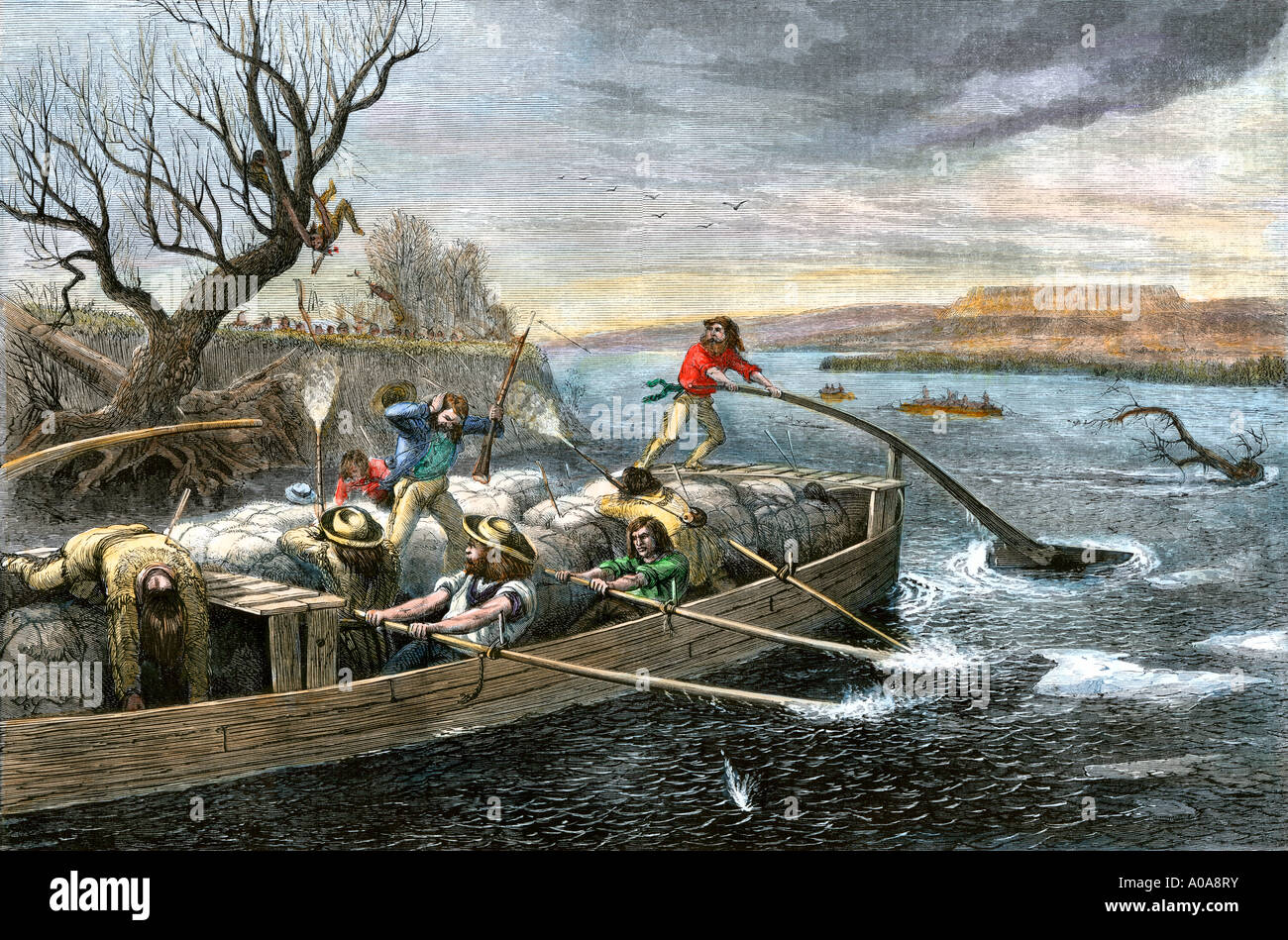 Native american raid 1800s hi-res stock photography and images - Alamy