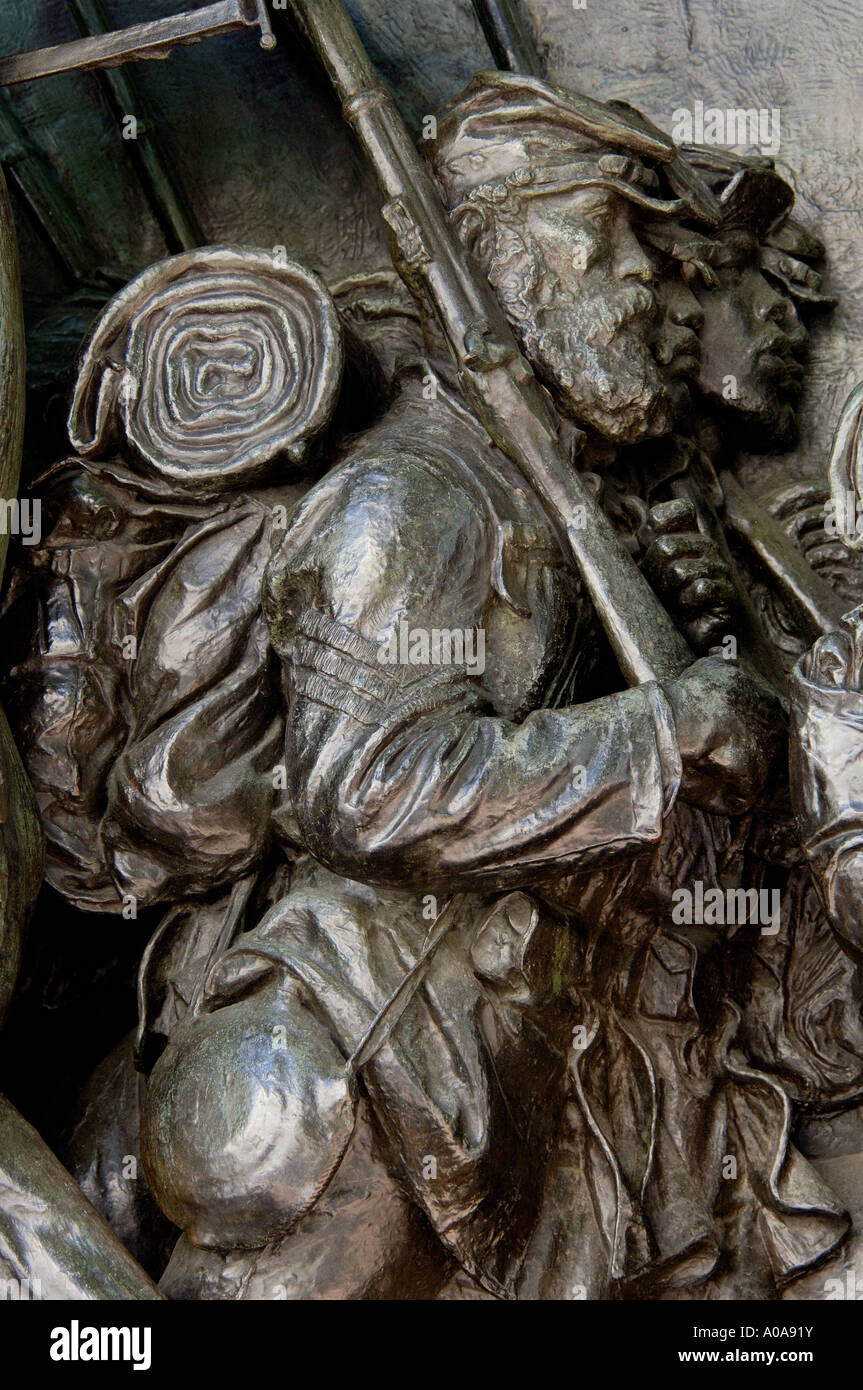 Black soldier of the 54th Massachusetts Regiment memorial in Boston ...