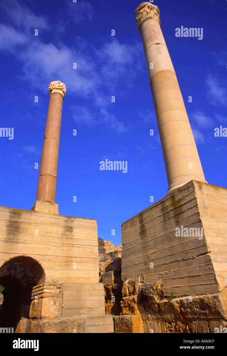 Ancient water towers for Roman public baths Antonin thermae Tunisa 660 ...