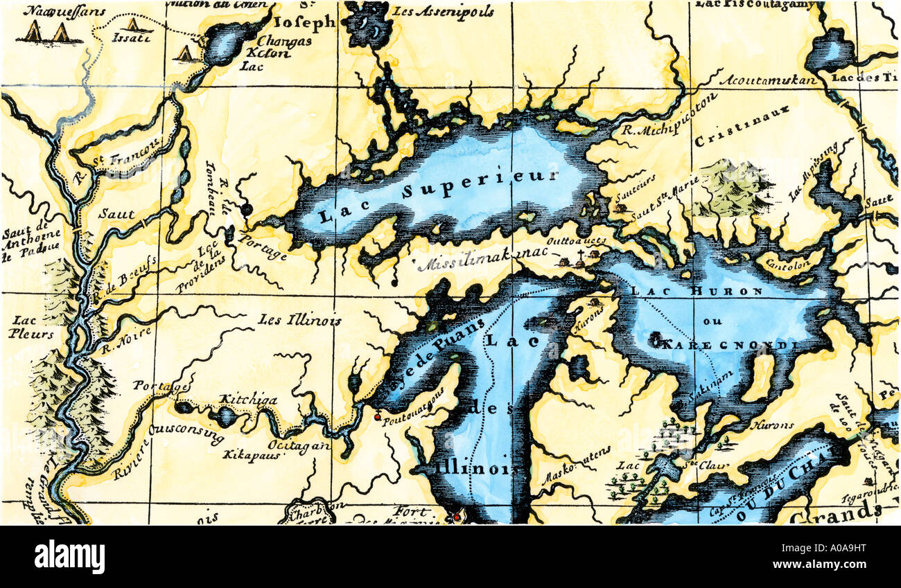Native american map 1700s High Resolution Stock Photography and Images ...