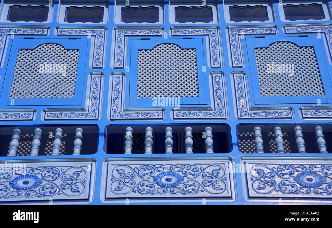 Tunisian building blue art wall design Tunisia 771 Stock Photo - Alamy